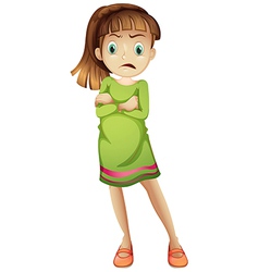 An angry young lady Royalty Free Vector Image - VectorStock