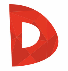 E red alphabet letter isolated on white background