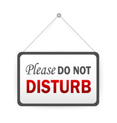 Please be quiet sign Royalty Free Vector Image