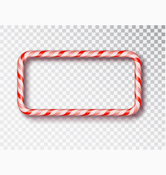 Christmas candy frame round isolated blank Vector Image