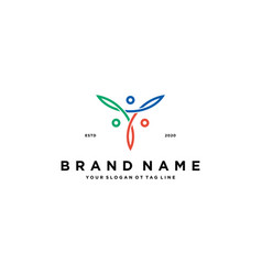 Infinity people logo and symbols Royalty Free Vector Image