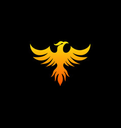 Phoenix raise logo Royalty Free Vector Image - VectorStock