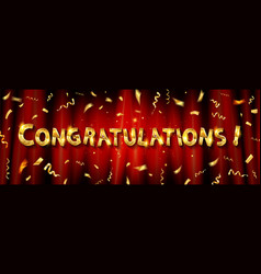 Congratulations hand lettering Royalty Free Vector Image