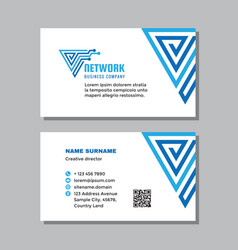 Business visit card template with logo - concept Vector Image