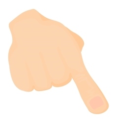 Opened palm of the hand icon cartoon style Vector Image