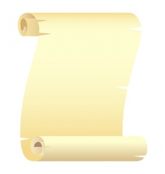 Yellow scroll with musical notation Royalty Free Vector