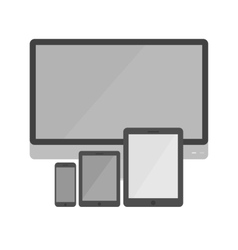 Responsive layout vertical display mobile phone Vector Image