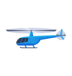 Green helicopter aircraft flying chopper air Vector Image