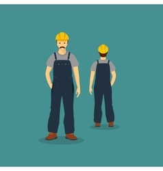 Worker back 1 Royalty Free Vector Image - VectorStock