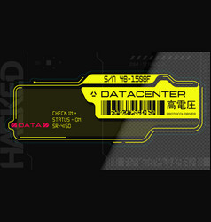 Hud element frame futuristic interface cyberpunk Vector Image