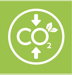 Co2 neutral icon set carbon gas emission Vector Image