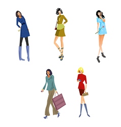 Six sexy girls Royalty Free Vector Image - VectorStock