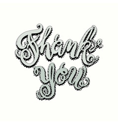 Lettering thanks card hand drawn phrase Royalty Free Vector