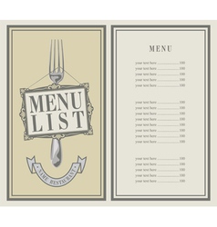 Menu meal planner and grocery shopping list Vector Image