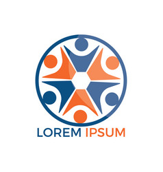 Happy team logo Royalty Free Vector Image - VectorStock