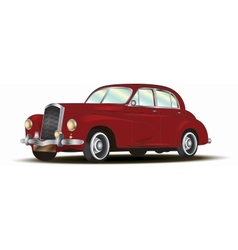 Red hot european style sports-car cartoon Vector Image