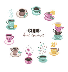 Tea party set Royalty Free Vector Image - VectorStock