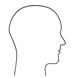 Outline head girl character person Royalty Free Vector Image