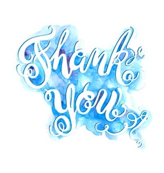 Thank you hand leterring Royalty Free Vector Image