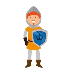 Isolated medieval fat man character with royal Vector Image