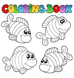 Coloring book with seashells Royalty Free Vector Image