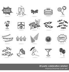 Bouquets bunches of flowers icons set Royalty Free Vector