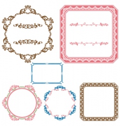 Colorful sticker frame set Royalty Free Vector Image