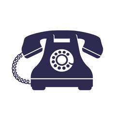 Retro style red telephone ringing pick up Vector Image