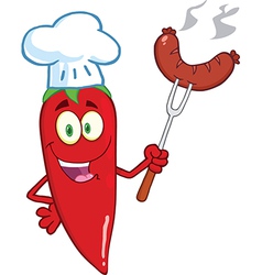 Chilli peppers cartoon Royalty Free Vector Image