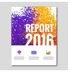 Business report design background with colorful Vector Image