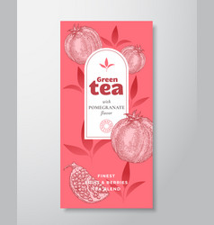 Fruit and berries tea labels collection abstract Vector Image