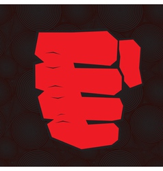 Red clenched fist Royalty Free Vector Image - VectorStock