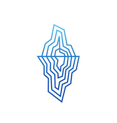 Ice block snowflakes logo icon Royalty Free Vector Image