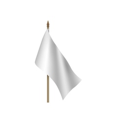 White flag waving on the wind Royalty Free Vector Image