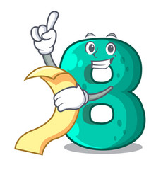 Cowboy raster version cartoon shaped number eight Vector Image