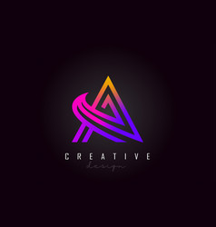 Monogram lines lm l m letter logo design creative Vector Image