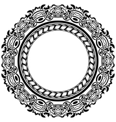 Ornamental circular simple classical frame Vector Image