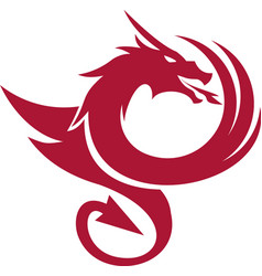Dragon shield protection logo design mascot Vector Image