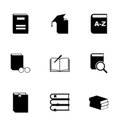 Book icon set simplicity theme Royalty Free Vector Image