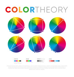 Primary colors cartoon set Royalty Free Vector Image