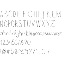 Handwriting alphabet Royalty Free Vector Image