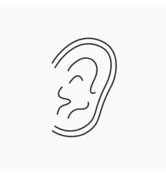 Ear listening hearing audio sound waves Royalty Free Vector