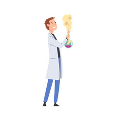 Scientist in lab coat Royalty Free Vector Image