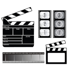 Grungy film and movie design elements Royalty Free Vector