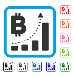 Trend up arrow flat icon Royalty Free Vector Image