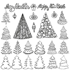 Christmas tree tags Royalty Free Vector Image - VectorStock