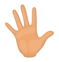 Opened palm of the hand icon cartoon style Vector Image