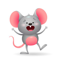 Cartoon happy mouse Royalty Free Vector Image - VectorStock