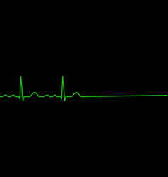 Ekg line with heart heartbeat Royalty Free Vector Image