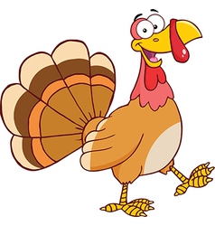 Turkey mascot holding a gun Royalty Free Vector Image